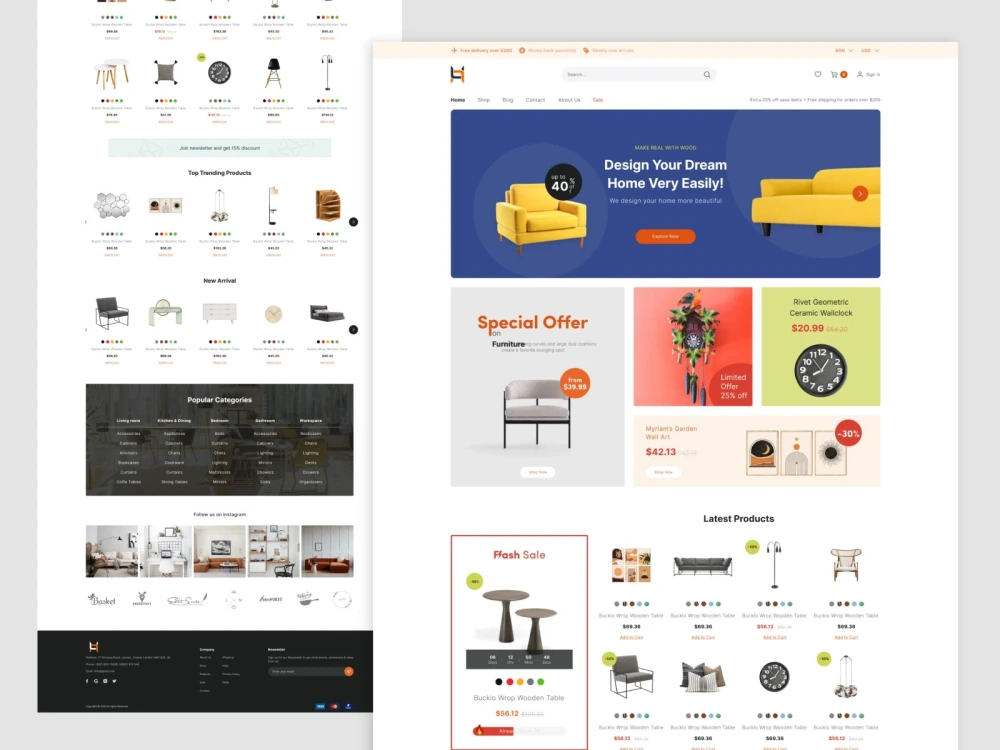 E-commerce landing page or website UI UX design in Figma | Upwork