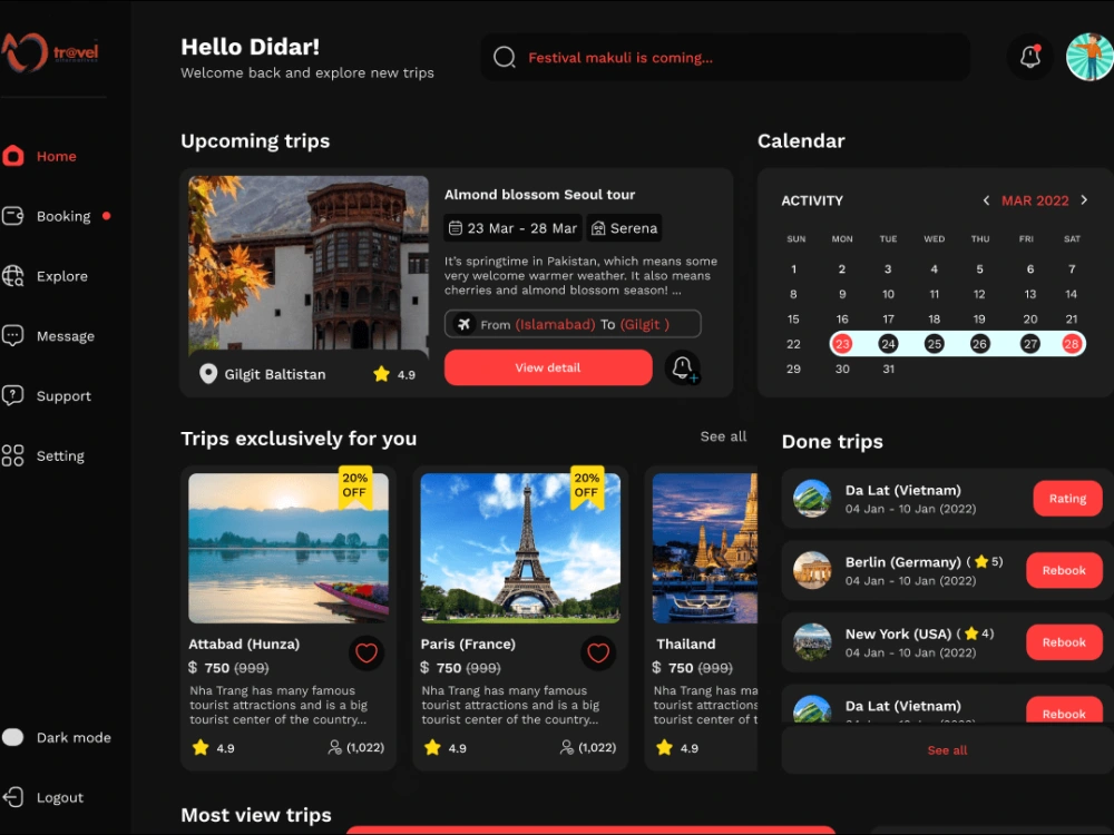 I will design awesome dashboard UI and UI, Web Application, UI design ...