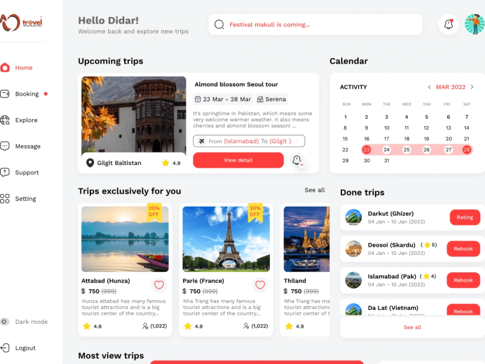 I will design awesome dashboard UI and UI, Web Application, UI design ...