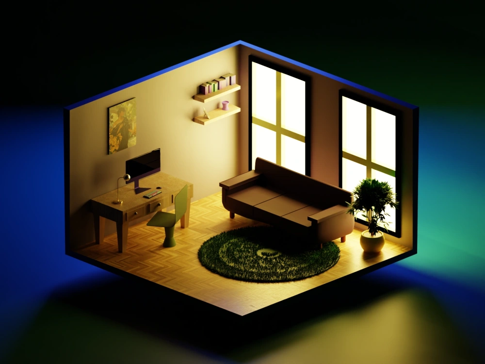 3D low poly scene modeling | Upwork