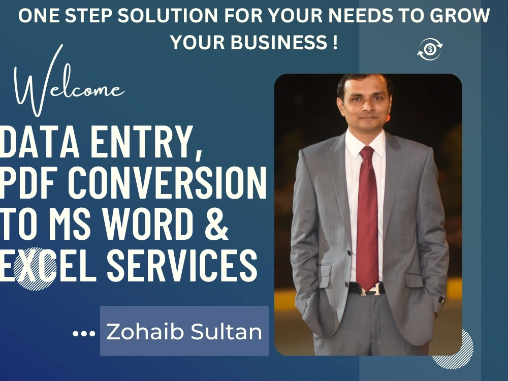 An accurate Data Entry, Typing, PDF Conversion MS Word & Excel | Upwork