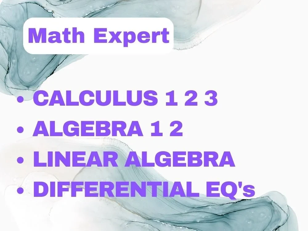 Assistance In Calculus Algebra Linear Algebra Differential Equation