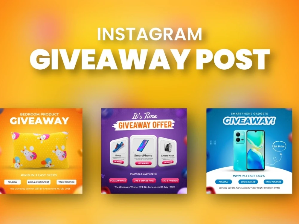 Instagram giveaway post design | Upwork