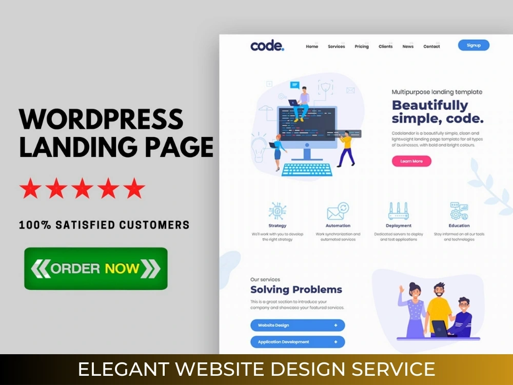 Create attractive HTML and WordPress landing page design | Upwork
