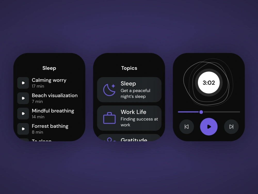 A UX UI design for apple watch or android smartwatch app | Upwork