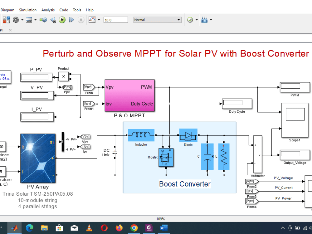 A Perturb and Observe MPPT For Solar PV With DC-DC Boost Converter | Upwork