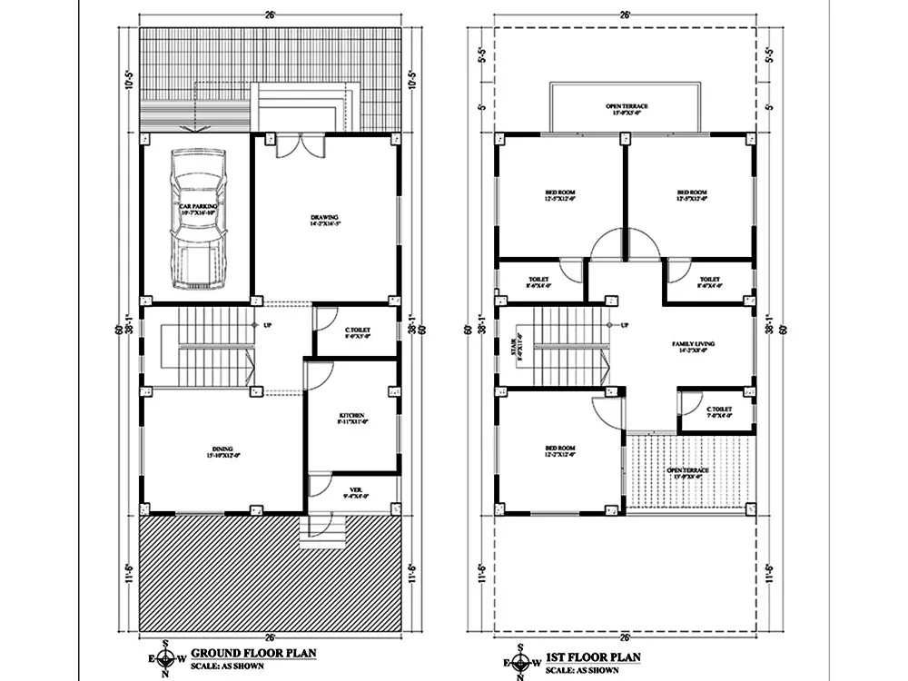 2d floor plan in Autocad | Upwork