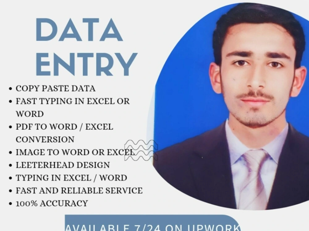 A data entry specialist fillable pdf letterhead and All kinds of data entry | Upwork