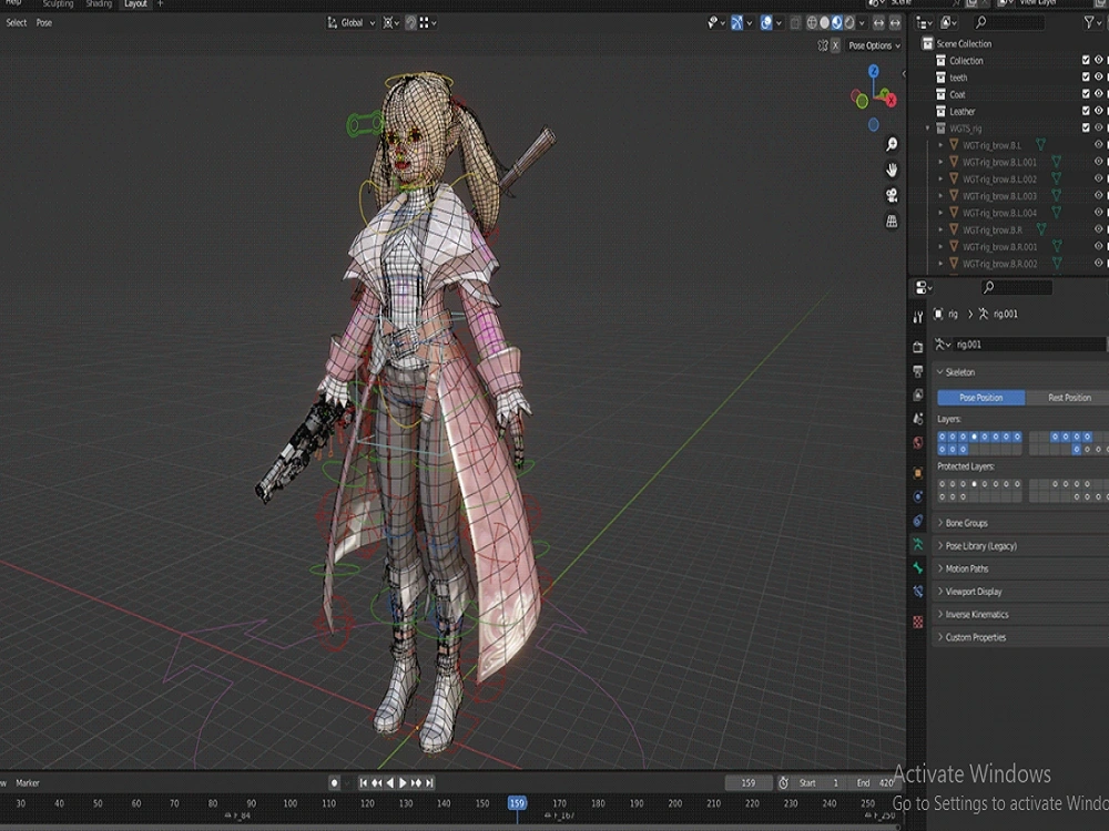 Quick Model, Rigging and Skin 3d Model Or Vrchat In Maya or Blender ...