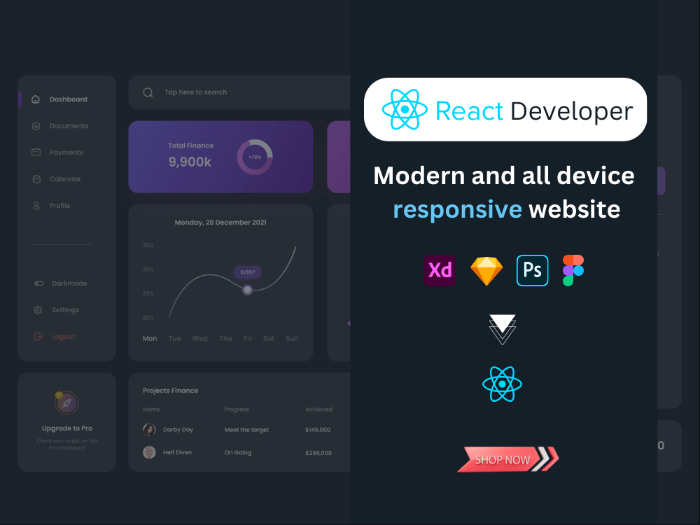 Figma/PSD/XD design converted to a responsive pixel-perfect REACT | Upwork Figma/PSD/XD design converted to a responsive pixel-perfect REACT | Upwork