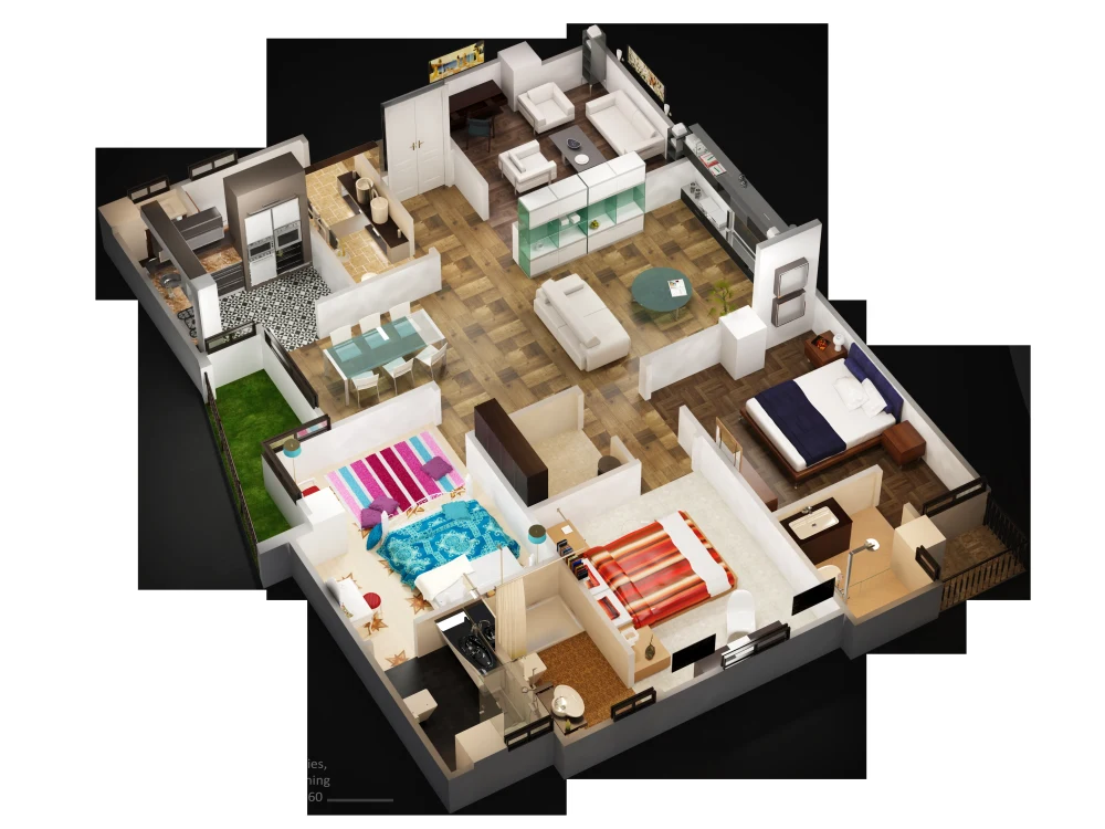 Fantastic 3D Floor plans or 3D exploded views | Upwork
