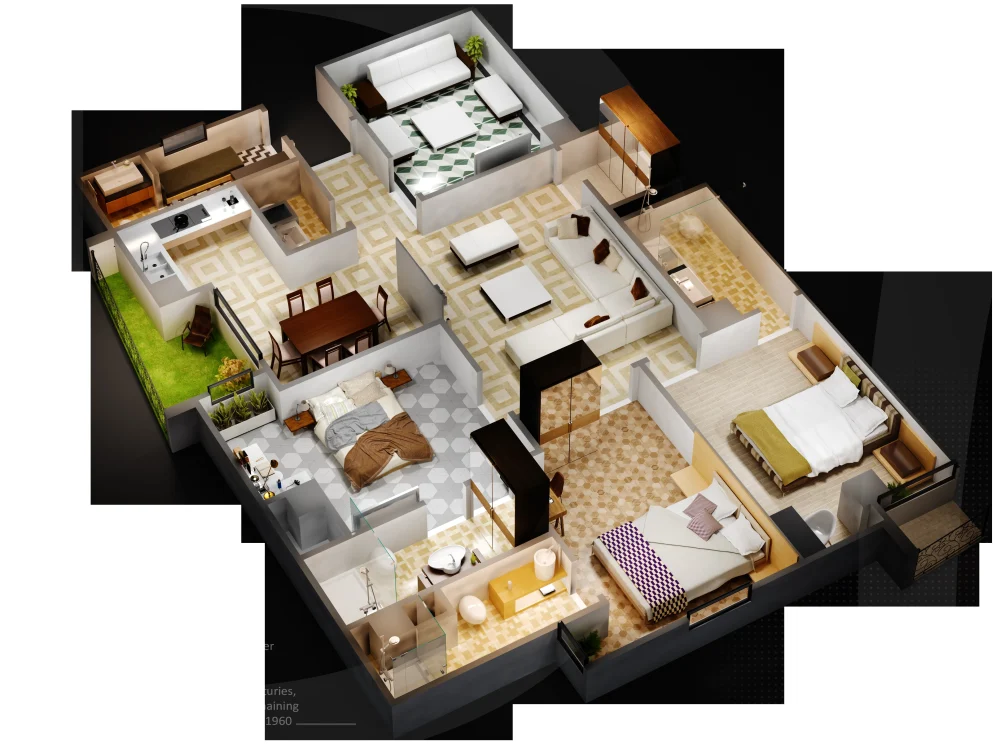 Fantastic 3D Floor plans or 3D exploded views | Upwork