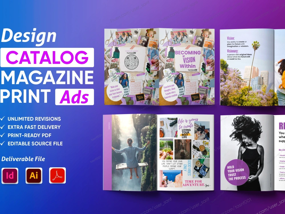 Edit, update or design brochure, product catalog, magazine or print ad ...