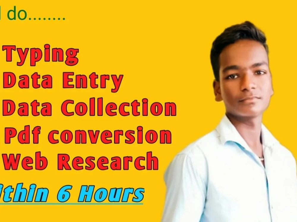 Accurate data entry, typing, and PDF conversion into MS Word & MS Excel | Upwork