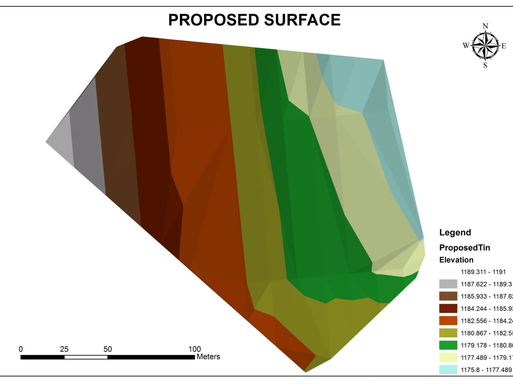 A detailed topographic model of an area | Upwork