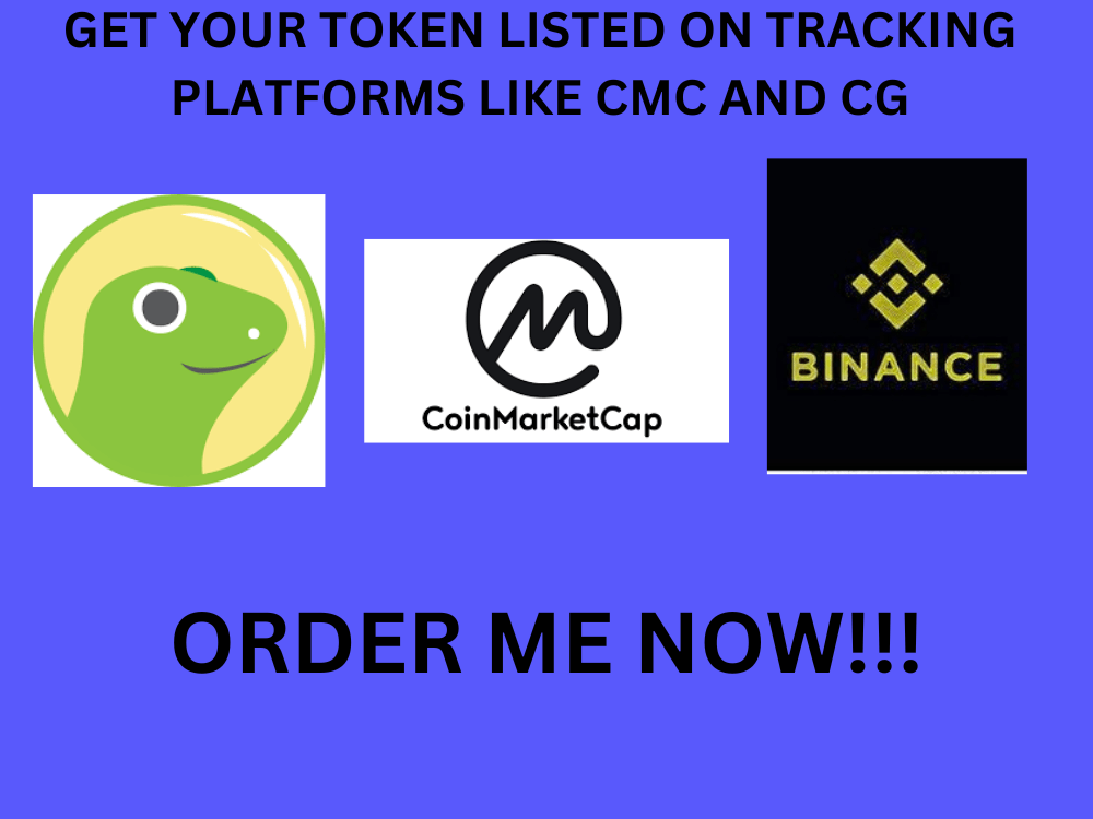 Your token listed on coinmarketcap cmc and coingecko cg | Upwork
