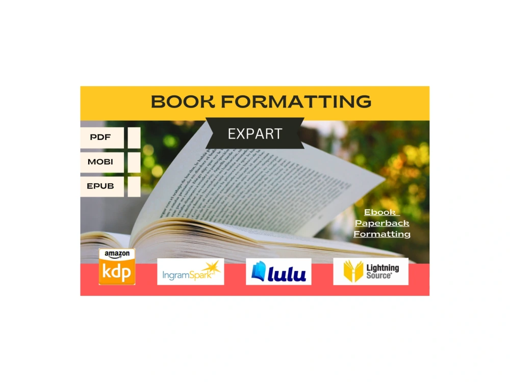 Book formatting kindle ebook, paperback formatting KDP layout design ...