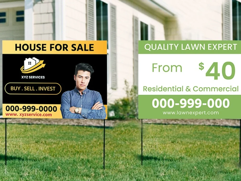 A revamped yard sign tailored to your office | Upwork