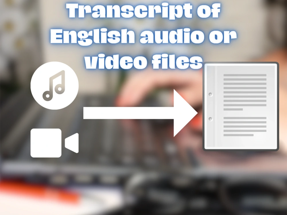 Transcript of audio or video files into a word or pdf file | Upwork