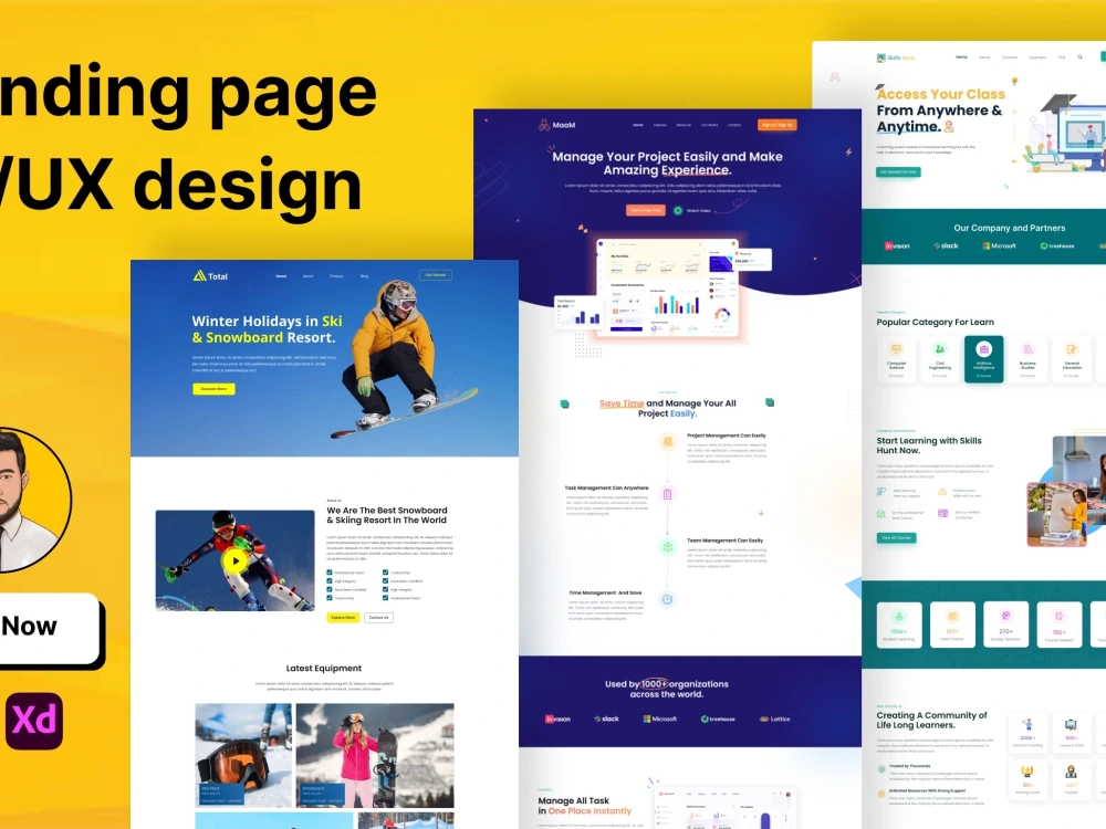 Professional, aesthetic, responsive web landing page UI UX design in Figma | Upwork