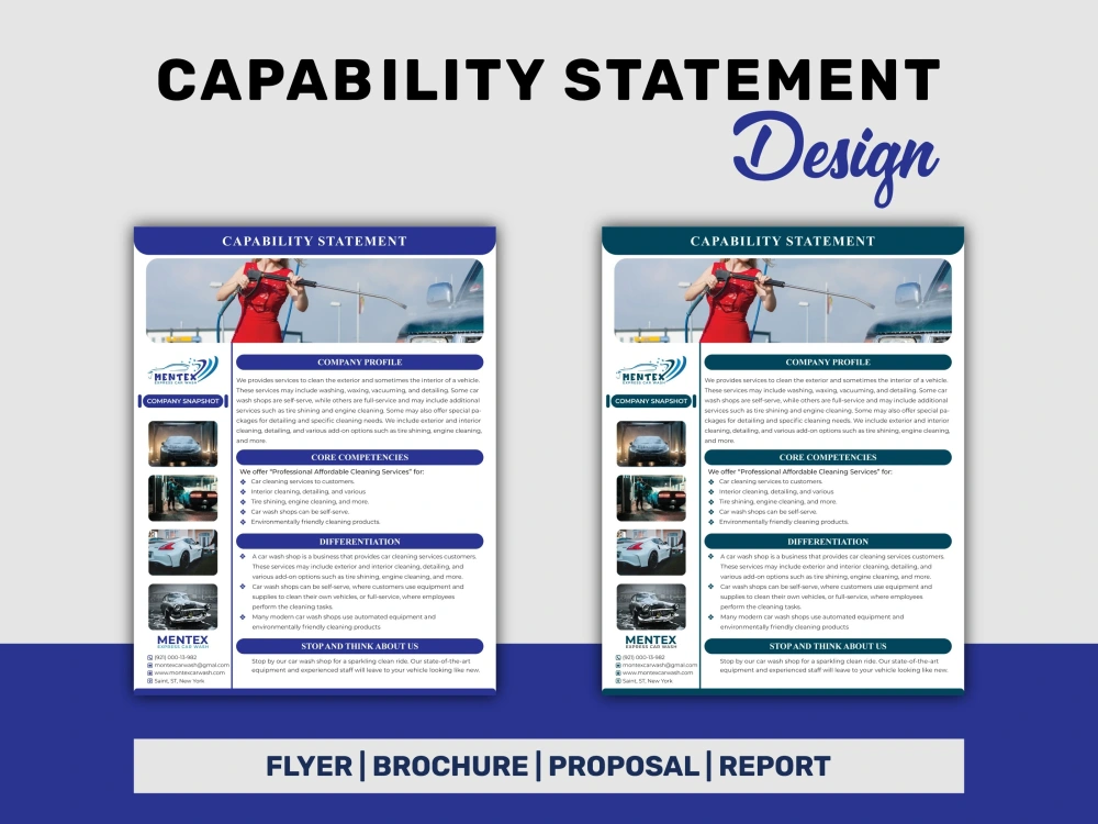 A professional and creative capability statement within 24 hours | Upwork