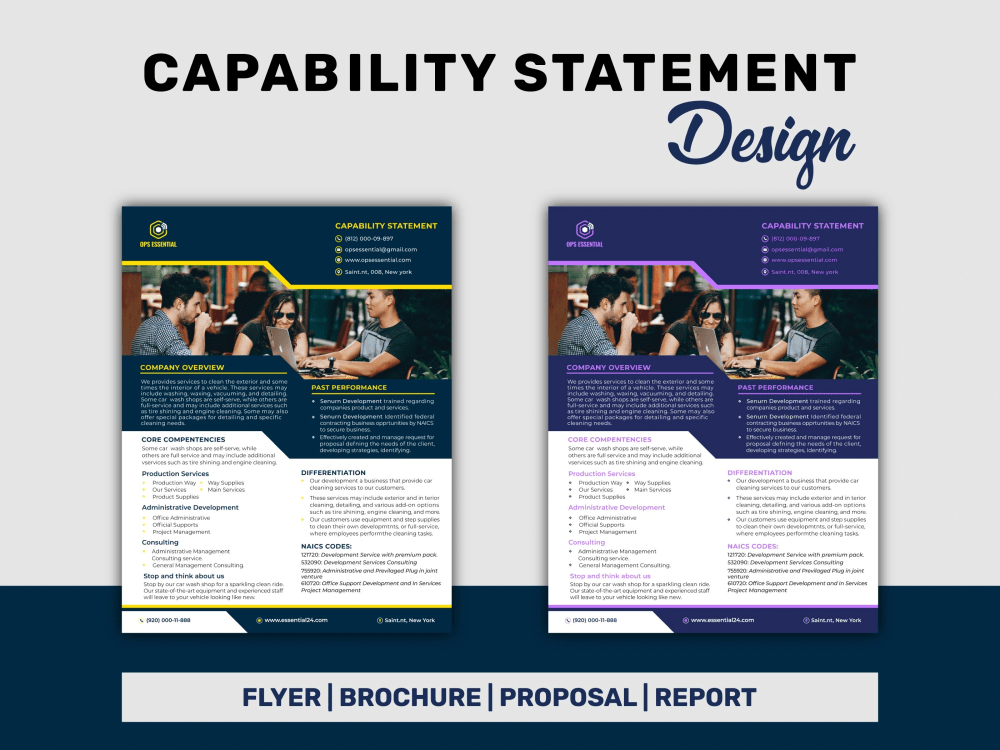 A professional and creative capability statement within 24 hours | Upwork