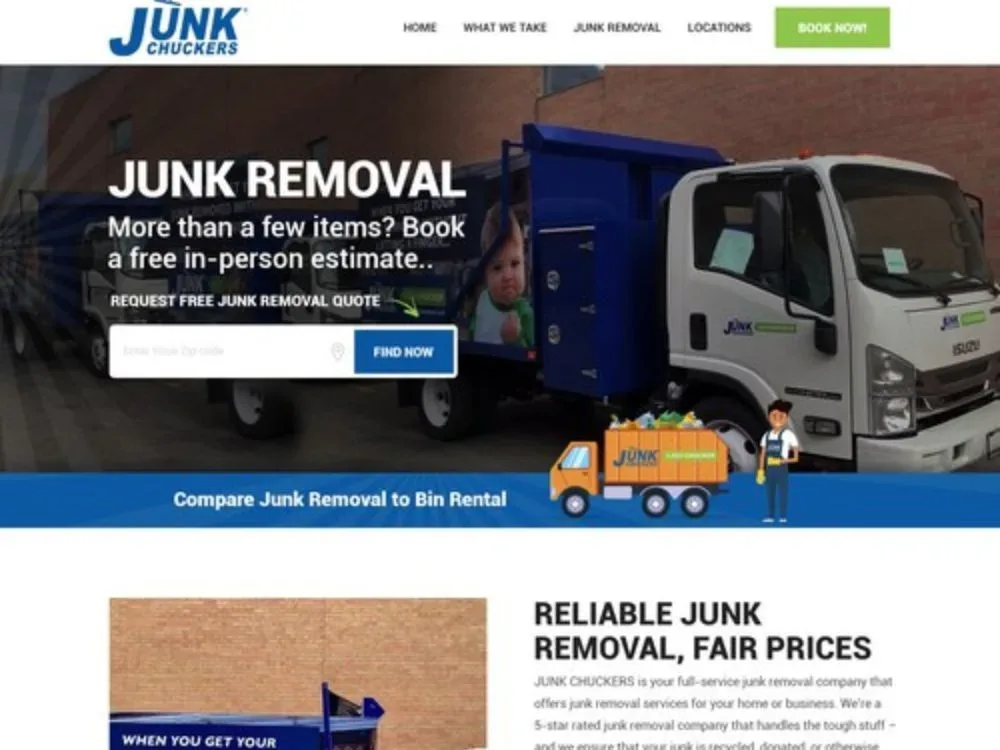 A professional junk removal website with Facebook Ads Campaign | Upwork