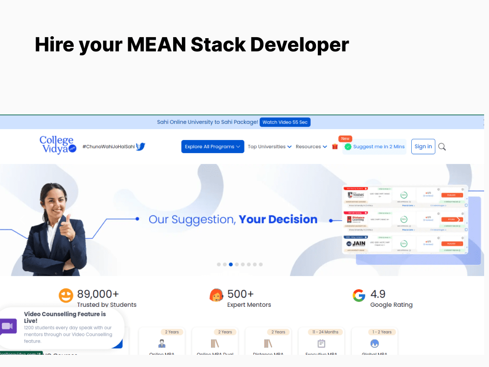 A MEAN Stack application from start to Production | Upwork