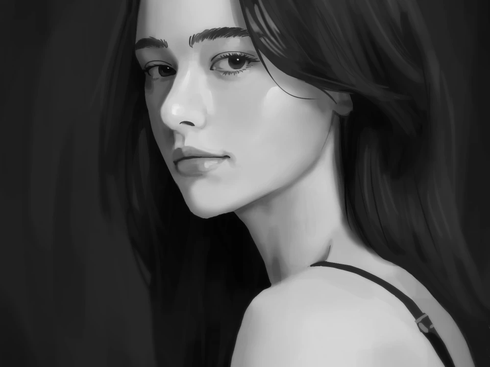 A semi-realistic portrait painting | Upwork