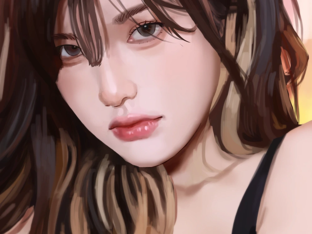 A semi-realistic portrait painting | Upwork