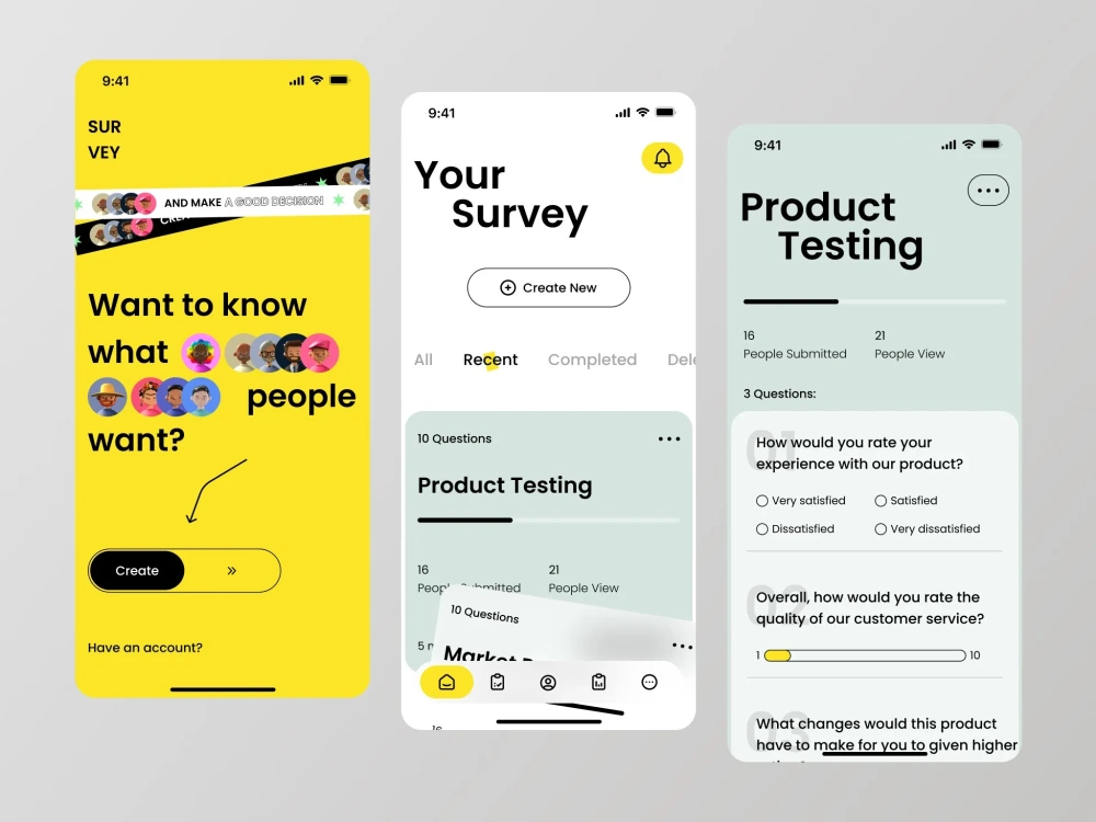A Fantastic Survey Mobile App Design in Figma | Upwork