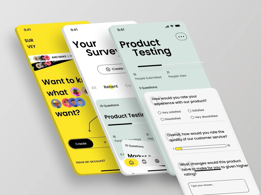 A Fantastic Survey Mobile App Design in Figma | Upwork