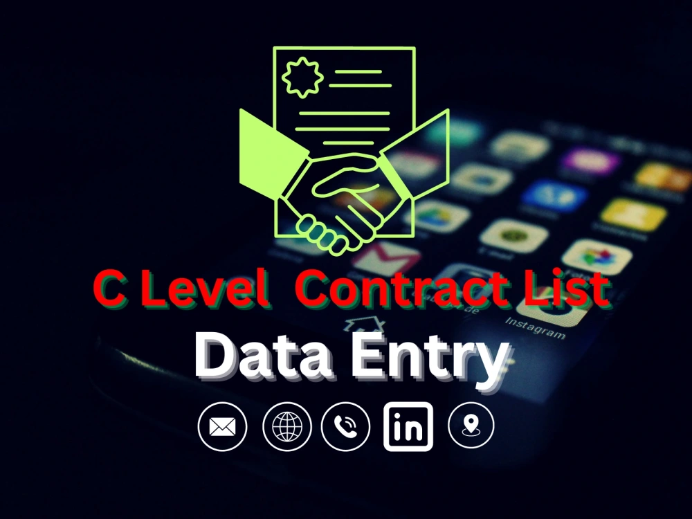 A list of c level contact in b2b market and data entry for you. | Upwork
