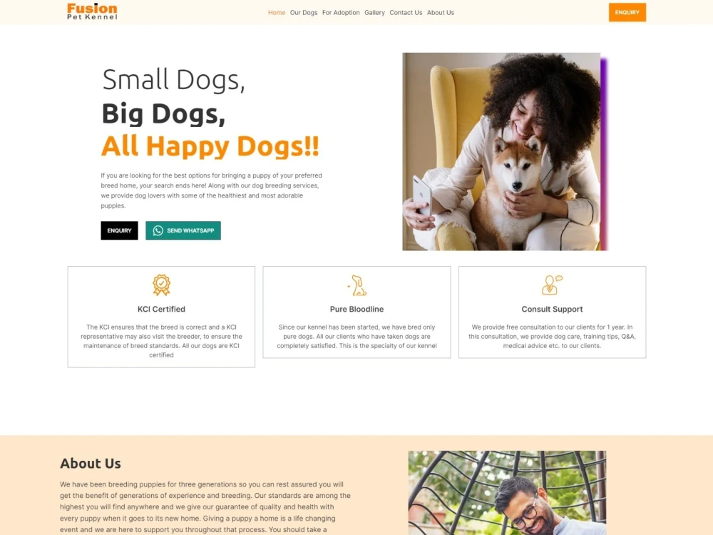 A Dog Breeder Website built with Nextjs and React | Upwork