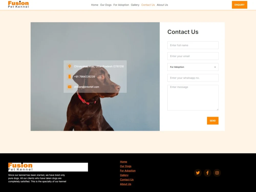A Dog Breeder Website built with Nextjs and React | Upwork