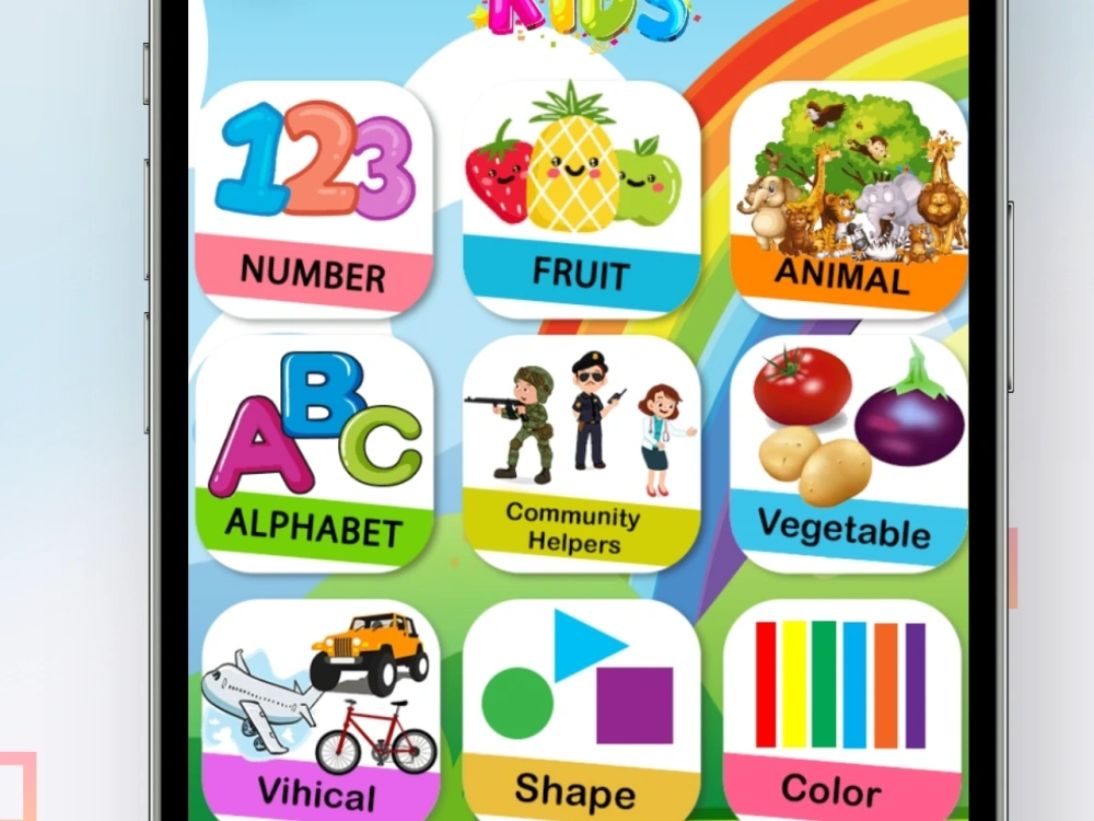 A kids learning mobile app with a great user interface design | Upwork