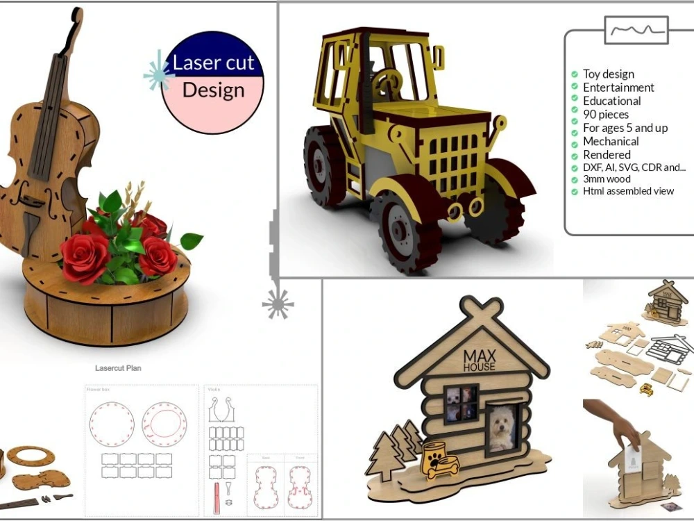 A laser-cut file from your picture sent or sketching | Upwork