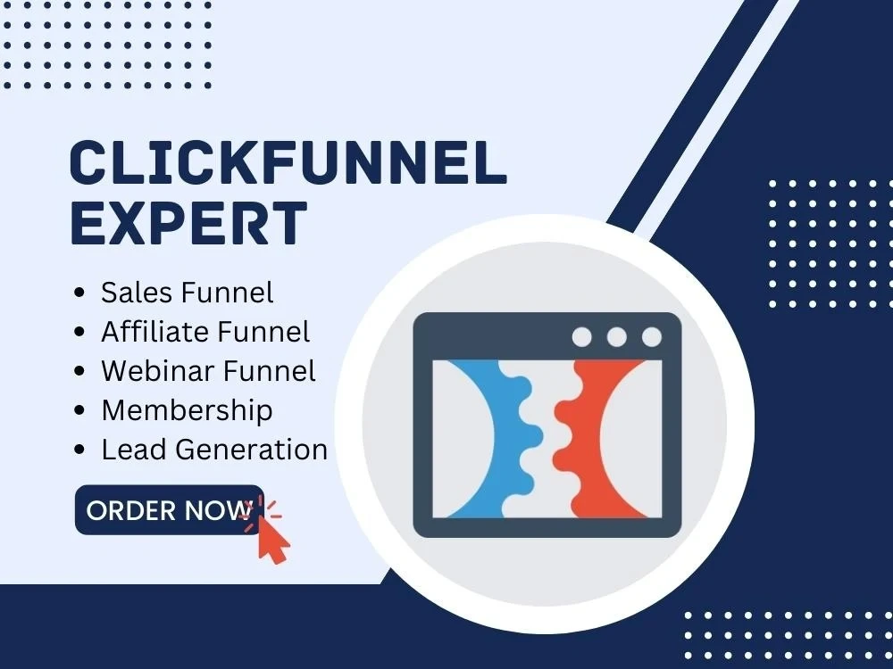 A sales funnel, landing pages using clickfunnels, clickfunnel 2.0 | Upwork
