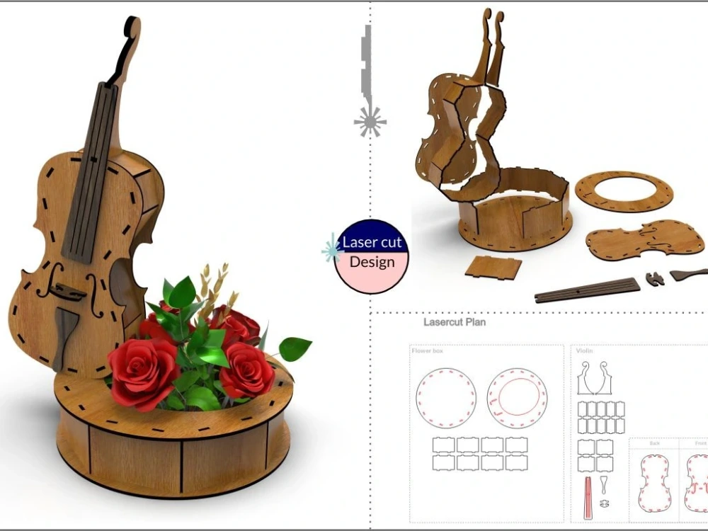 A laser-cut file from your picture sent or sketching | Upwork