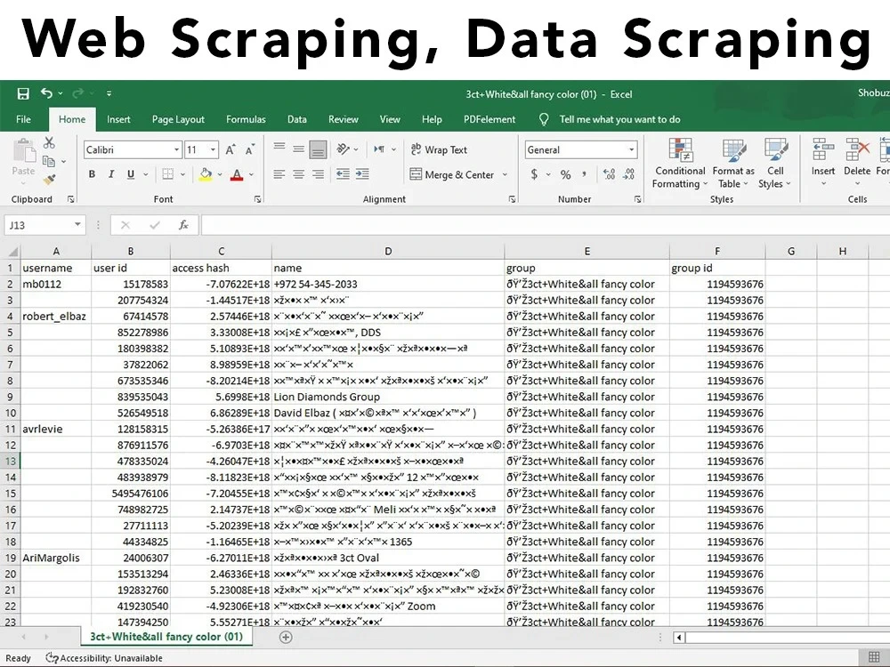 Website data scraping and data collection with python | Upwork
