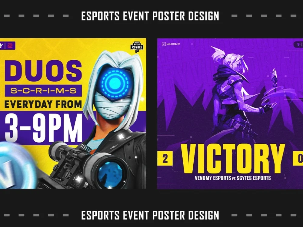 Esports social media post graphics for gaming events | Upwork