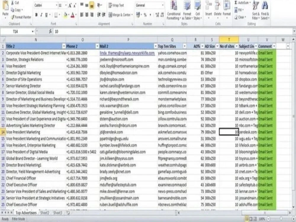 Excel data entry, PDF Conversion, Linkedin Email leads & web research | Upwork