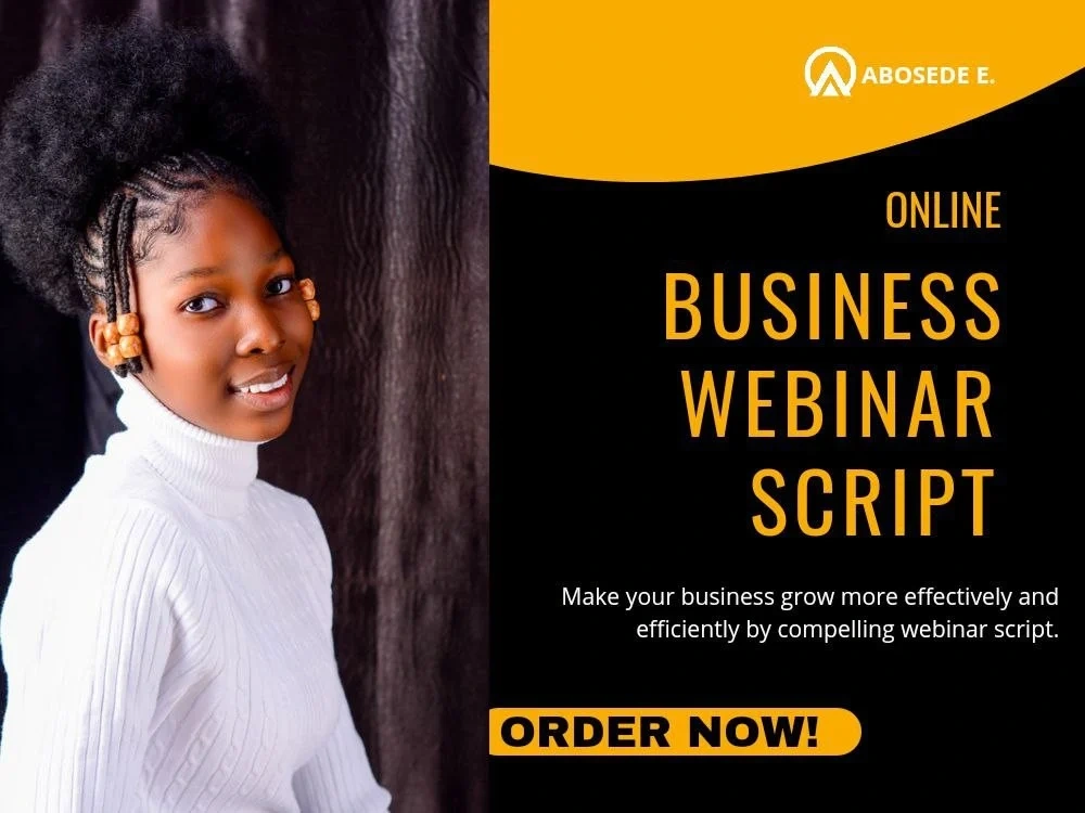 A perfect webinar script that engage and captivate your audience | Upwork