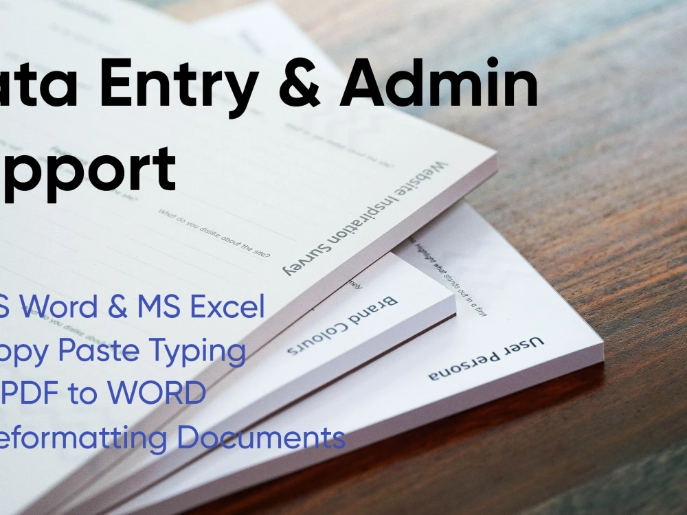 A neat and accurate data document | Upwork