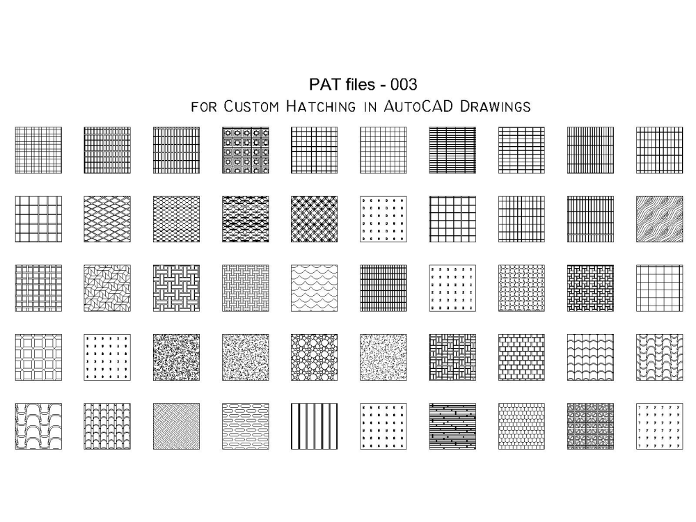 PAT files for AutoCAD Custom Hatching | Upwork