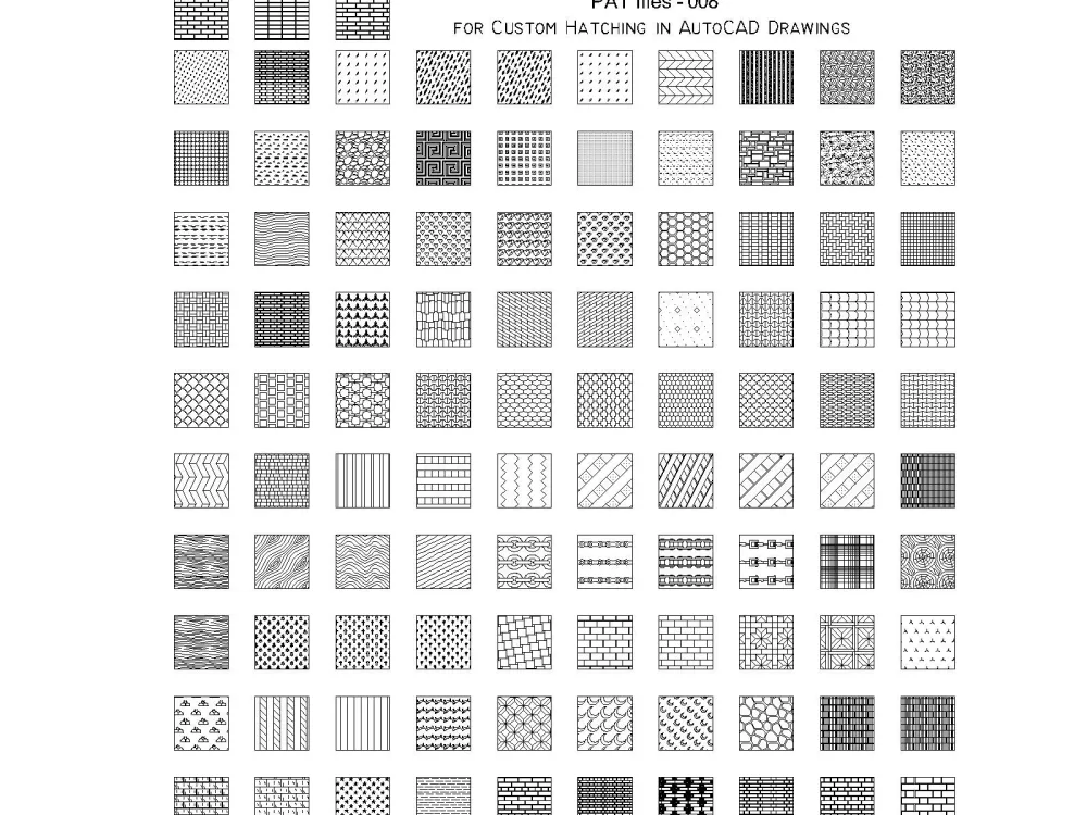 PAT files for AutoCAD Custom Hatching | Upwork