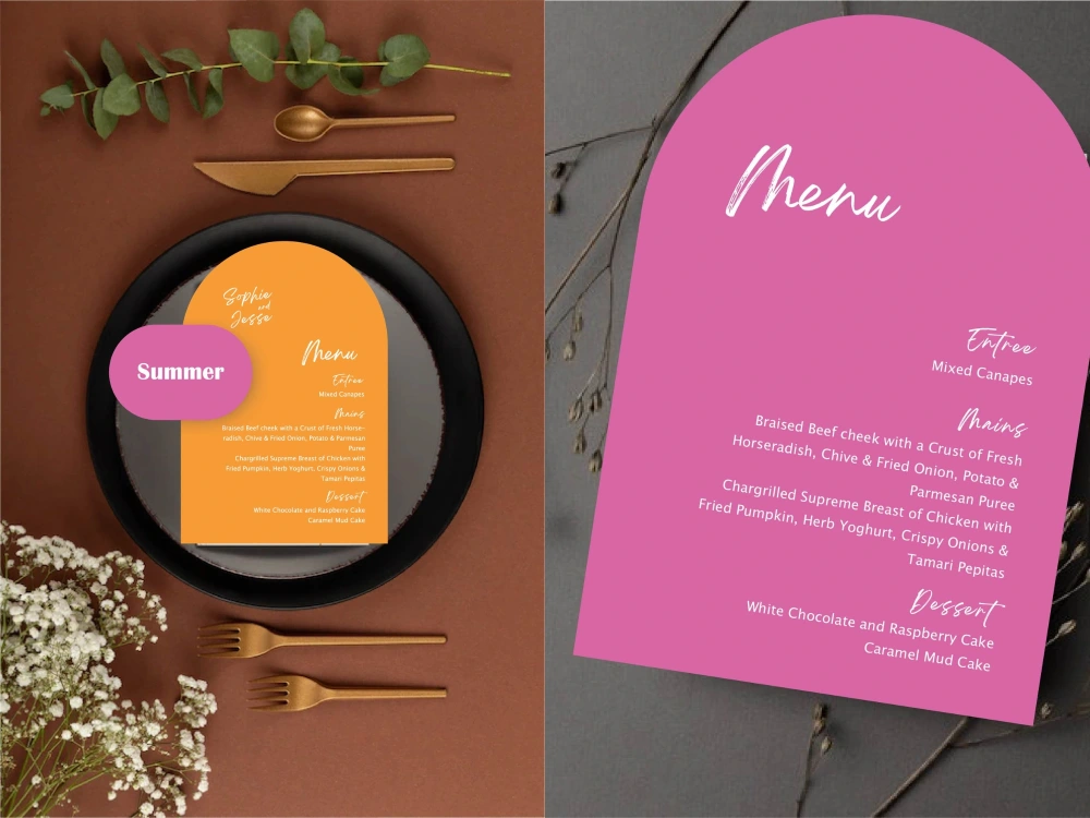Beautiful illustration and minimalistic invitation cards for wedding ...