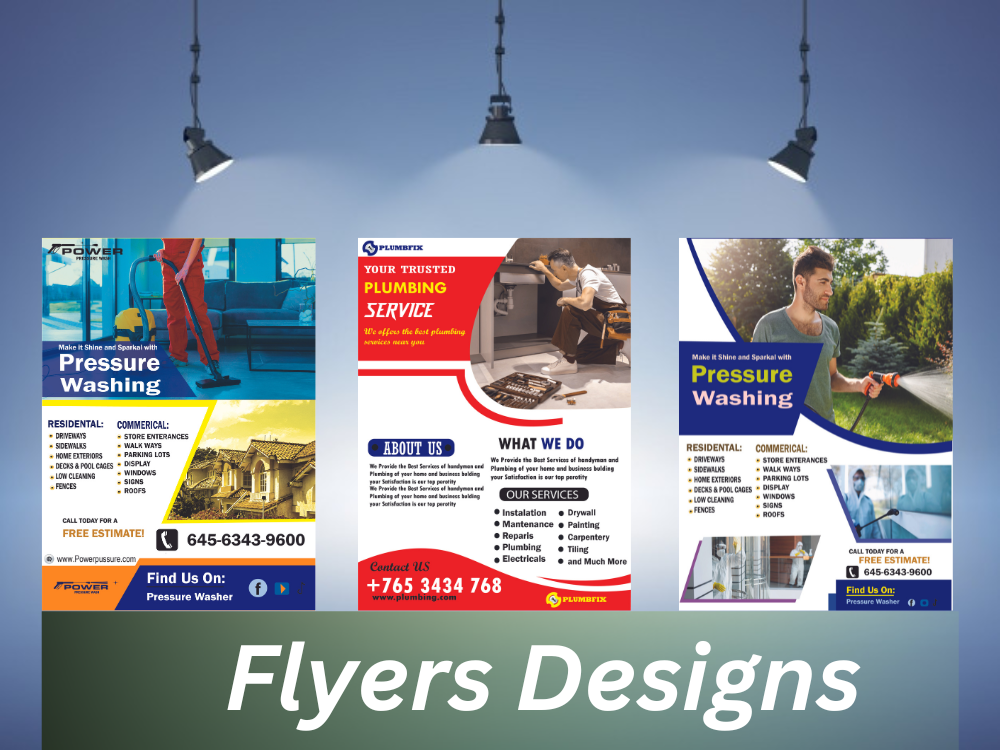Design cleaning and pressure washing flyer | Upwork
