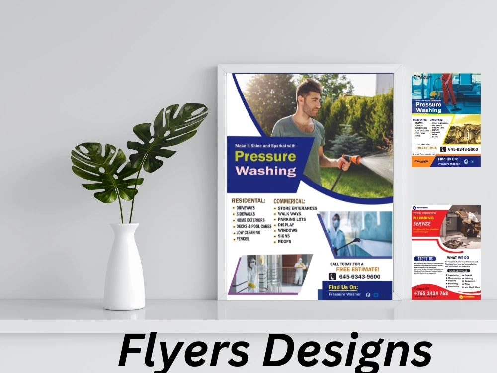 Design cleaning and pressure washing flyer | Upwork