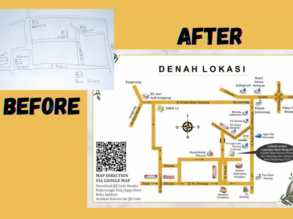 A design map of your wedding invitation or any occasion | Upwork